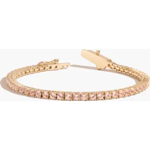AURATE Lab Grown Gemstone Tennis Bracelet - Morganite
