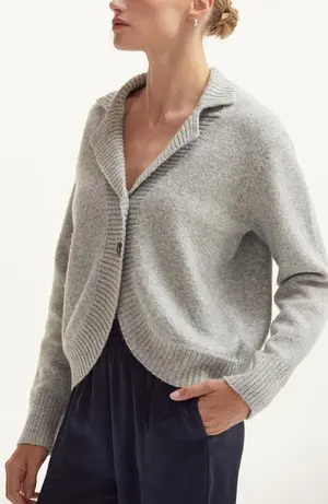 CRESCENT Curved Hem Cardigan
