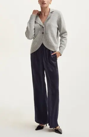 CRESCENT Curved Hem Cardigan