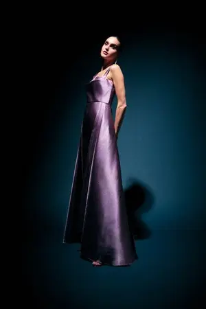 Theia Mikado Gown - Chrome Lavender