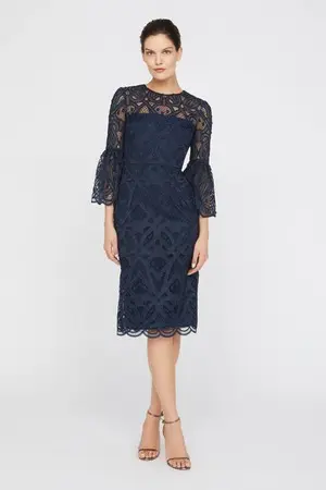 Theia Jen Flared Sleeves Cocktail