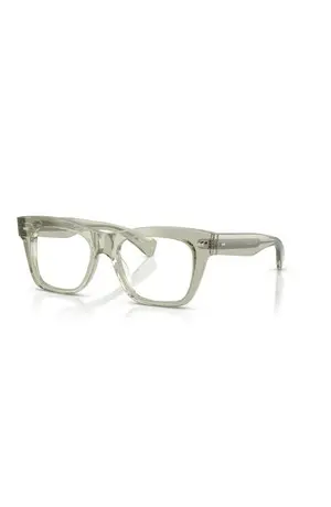 Oliver Spencer 51mm Rectangle Optical Glasses - Green