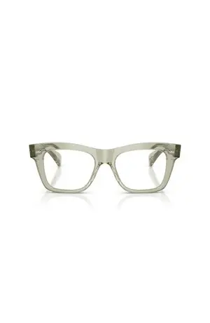 Oliver Spencer 51mm Rectangle Optical Glasses - Green