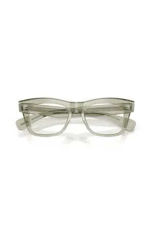 Oliver Spencer 51mm Rectangle Optical Glasses - Green