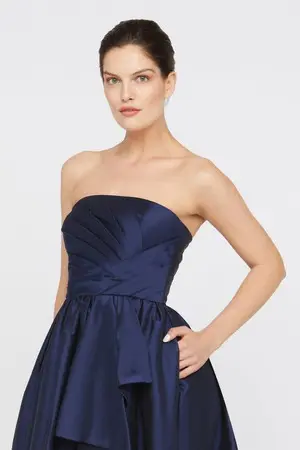 Theia Esmerina Taffeta Asymmetric Gown