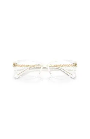 Michael Kors 49mm Cat Eye Optical Glasses - Transparent