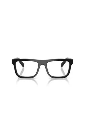 Prada 53mm Rectangle Eyeglasses - Black