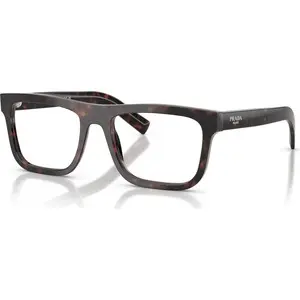 Prada 53mm Rectangle Eyeglasses - Tortoise