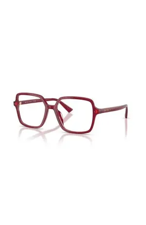 JIMMY CHOO 53mm Square Eyeglasses - Red