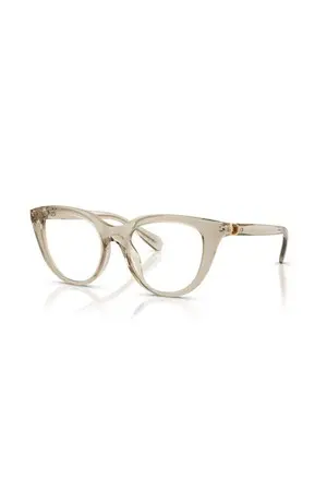 SWAROVSKI 51mm Cat Eye Optical Glasses - Beige