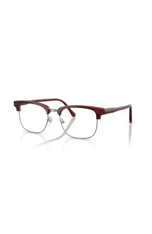 SFEROFLEX 53mm Square Full Rim Eyeglasses - Red