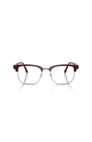 SFEROFLEX 53mm Square Full Rim Eyeglasses - Red