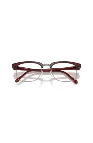 SFEROFLEX 53mm Square Full Rim Eyeglasses - Red