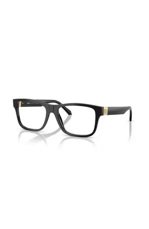Versace 56mm Square Optical Glasses - Black