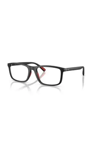 Polo Ralph Lauren 55mm Rectangle Optical Glasses - Black