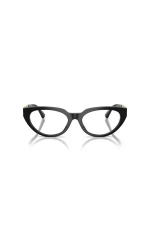 Versace 54mm Cat Eye Optical Glasses - Black