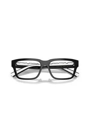 Dolce & Gabbana 53mm Rectangle Optical Eyeglasses - Black