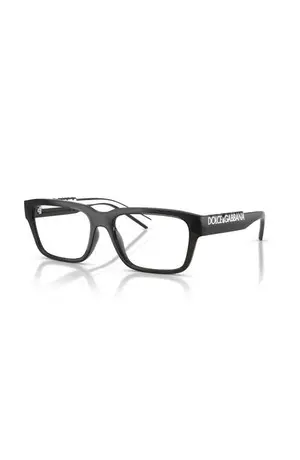 Dolce & Gabbana 53mm Rectangle Optical Eyeglasses - Grey
