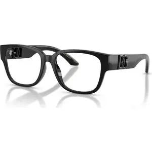 Dolce & Gabbana 49mm Square Full Rim Eyeglasses - Black