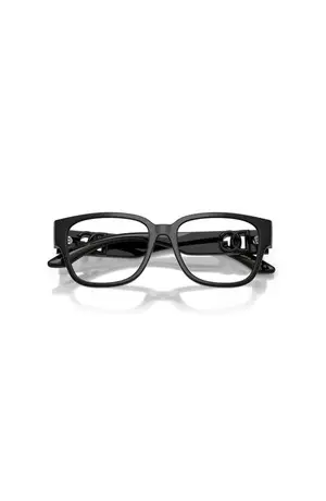 Dolce & Gabbana 49mm Square Full Rim Eyeglasses - Black