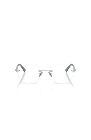 Tiffany & Co. 54mm Square Rimless Eyeglasses - Silver