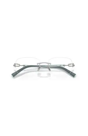 Tiffany & Co. 54mm Square Rimless Eyeglasses - Silver