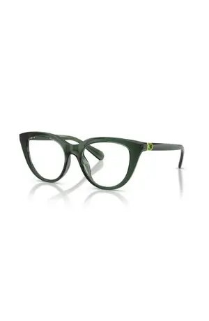 SWAROVSKI 49mm Cat Eye Optical Glasses Green