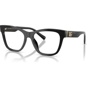 Dolce & Gabbana 53mm Square Optical Glasses - Black