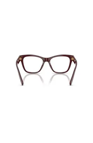 Dolce & Gabbana 53mm Square Optical Glasses - Red