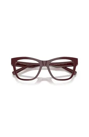 Dolce & Gabbana 53mm Square Optical Glasses - Red