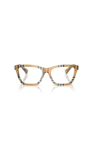 Burberry 52mm Rectangle Optical Glasses - Brown