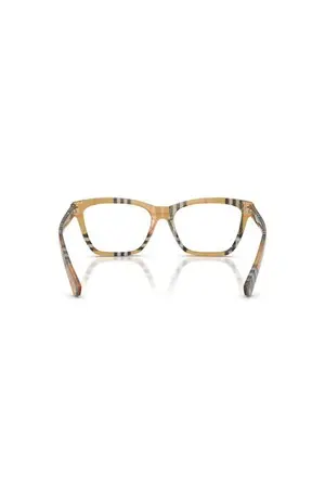 Burberry 52mm Rectangle Optical Glasses - Brown