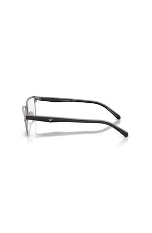Emporio Armani 54mm Rectangle Full Rim Eyeglasses - Grey