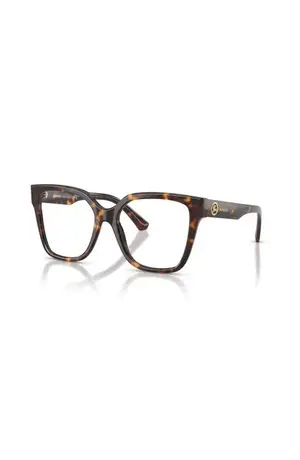 Burberry 51mm Square Full Rim Optical Glasses - Brown