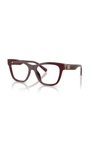 Dolce & Gabbana 55mm Square Optical Glasses - Red