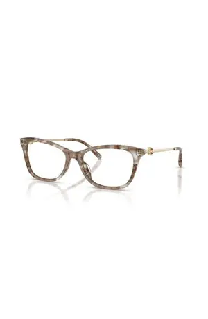 Tory Burch 53mm Square Eyeglasses - Brown