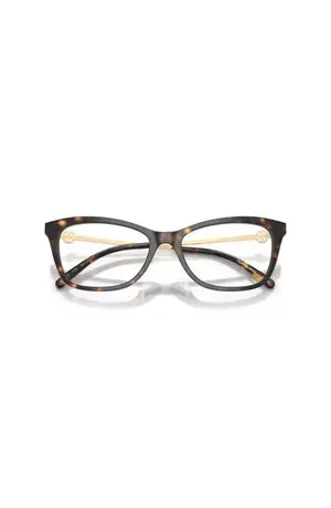 Tory Burch 53mm Square Eyeglasses - Tortoise