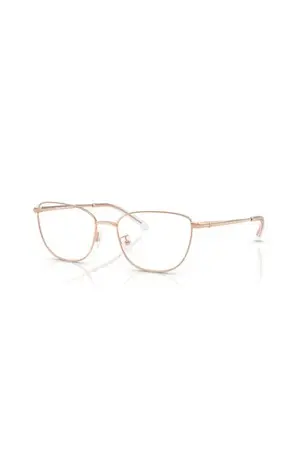 Tory Burch 54mm Rectangle Eyeglasses - Copper