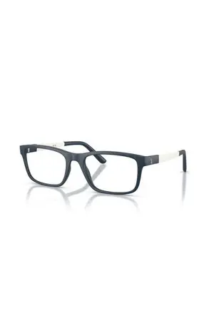 Polo Ralph Lauren 57mm Rectangle Full Rim Eyeglasses - Blue