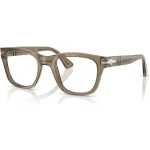 Persol 51mm Square Full Rim Eyeglasses - Brown