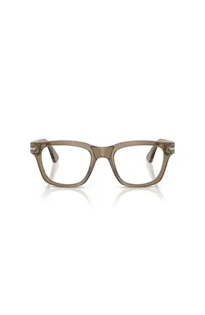 Persol 51mm Square Full Rim Eyeglasses - Brown