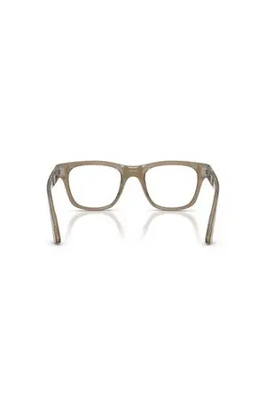 Persol 51mm Square Full Rim Eyeglasses - Brown