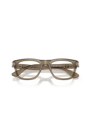 Persol 51mm Square Full Rim Eyeglasses - Brown