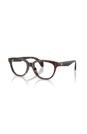 Moncler 50mm Rectangle Optical Glasses - Tortoise
