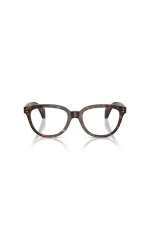 Moncler 50mm Rectangle Optical Glasses - Tortoise