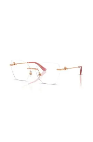 Dolce & Gabbana 56mm Cat Eye Optical Glasses - Pink