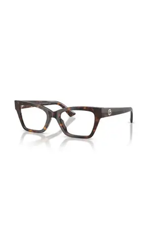 Giorgio Armani 49mm Cat Eye Optical Glasses - Tortoise