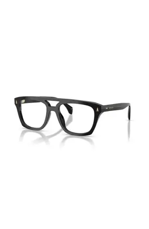 Moncler 53mm Rectangle Optical Glasses - Black