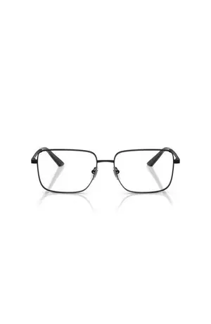 Versace 55mm Rectangle Optical Glasses - Black