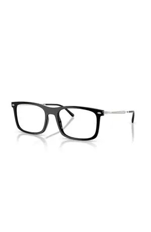 Ray-ban 56mm Rectangle Optical Glasses - Black